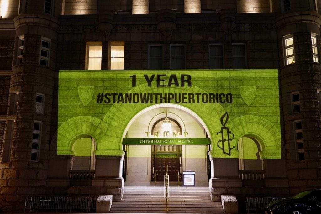 Amnesty Urges Accountability for Hurricane Maria With Projections Onto ...