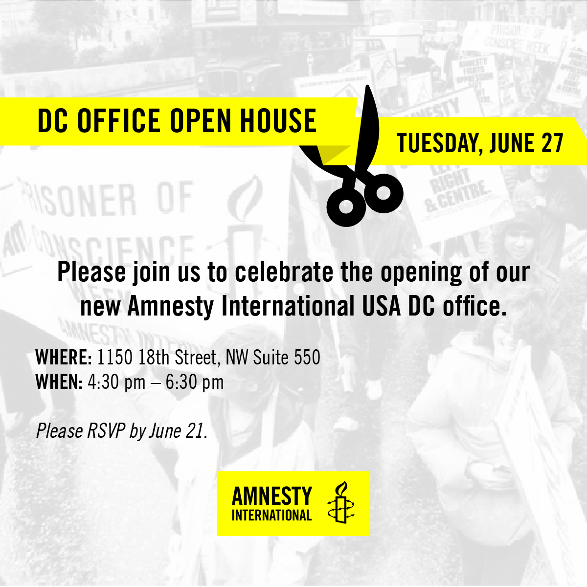 New AIUSA DC Office Open House – Amnesty International USA